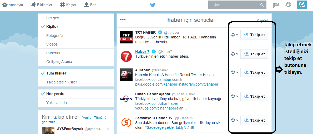 NoktaYardım: Twitter'da kişi ve medya nasıl takip edilir?
