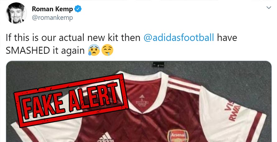 FAKE Alert: This is NOT the New Arsenal 20-21 Home Kit - Footy Headlines
