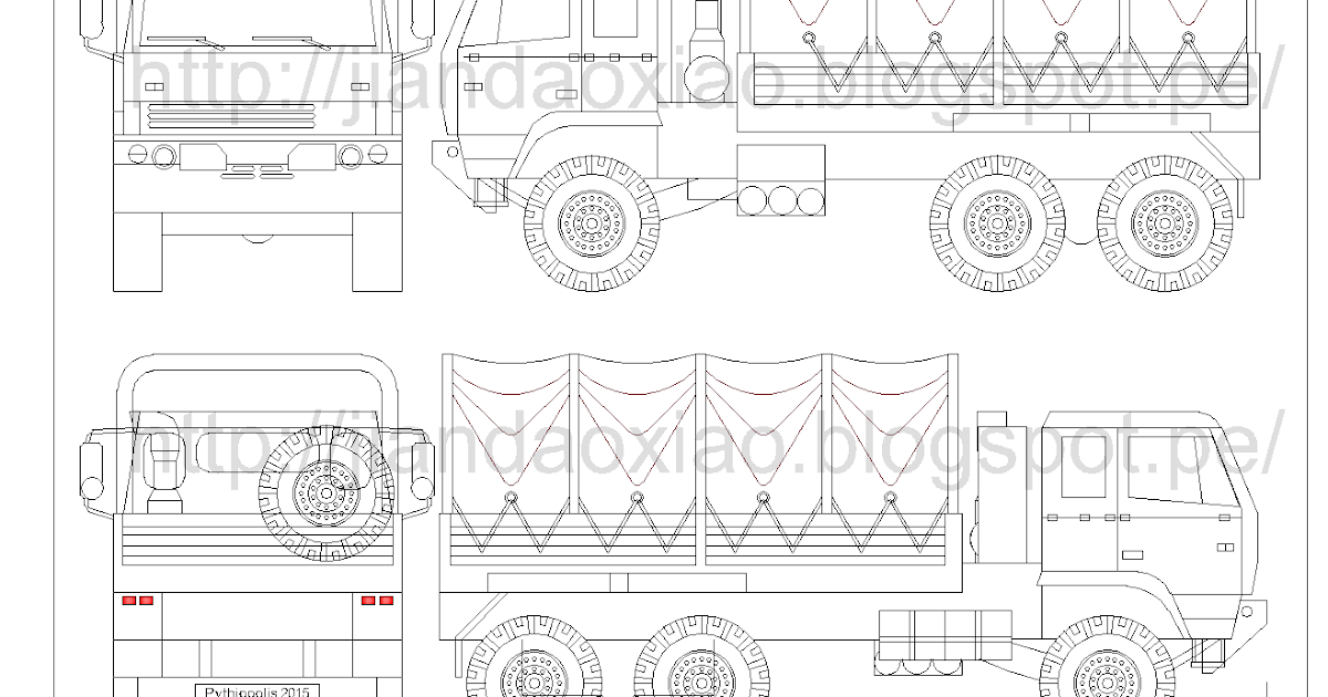 Ace Combat Model - Drawings: M1083 Cargo Truck