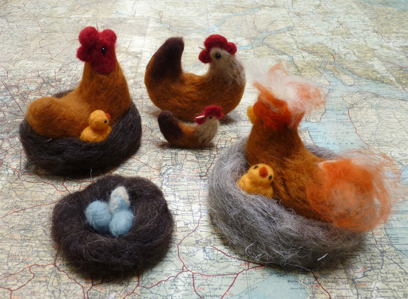 Middle of Nowhere: Needle felted chicken workshop