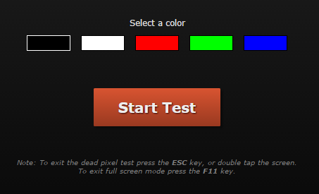 Dead Pixel Test 屏幕亮点坏点简易测试 ~ 北方南方