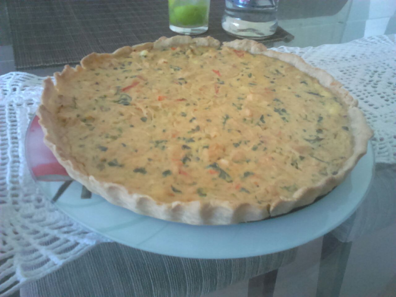 Quiche de frango temperado