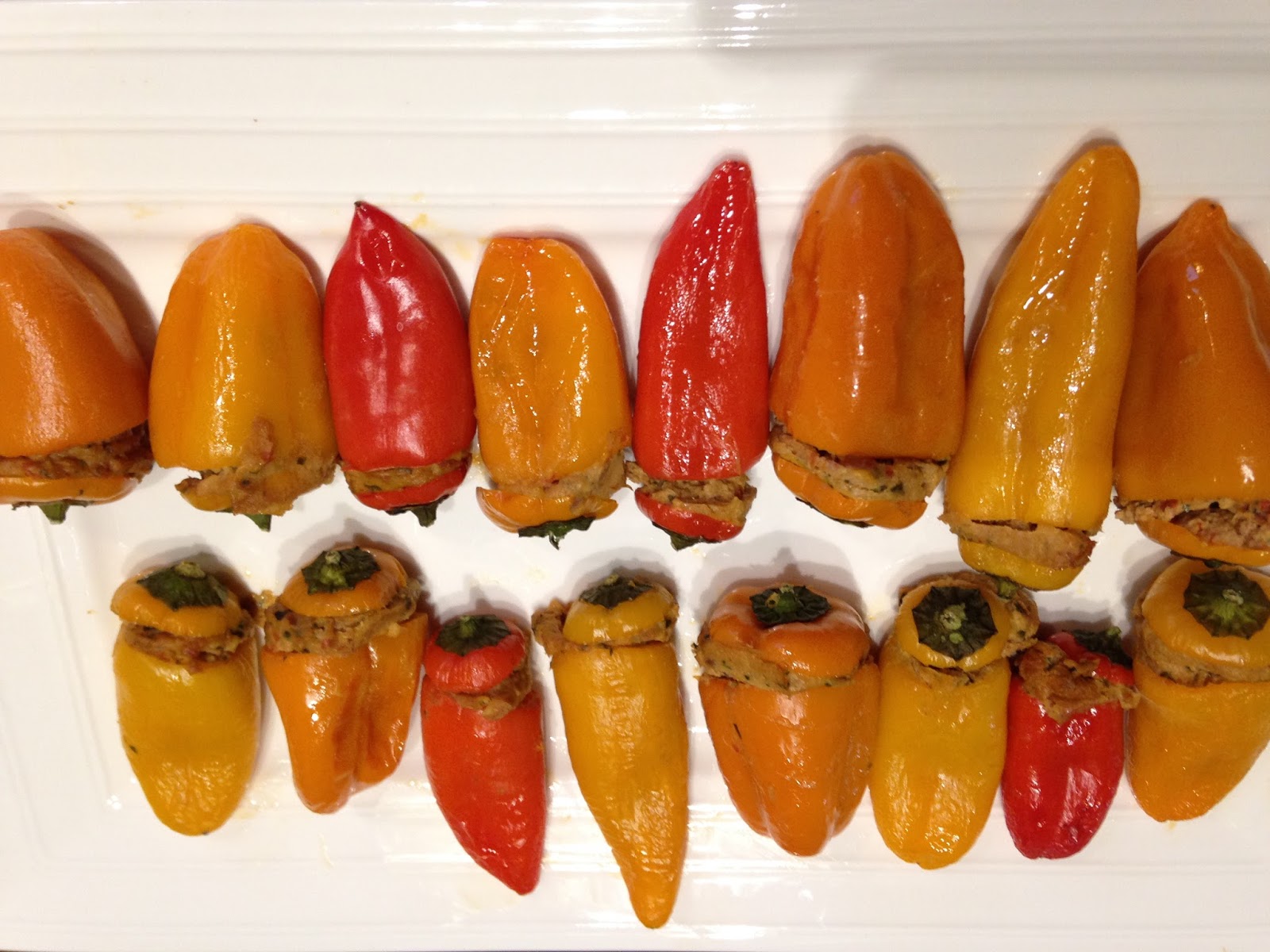 Les gourmandises de cuisi'line: Mini poivrons farcis