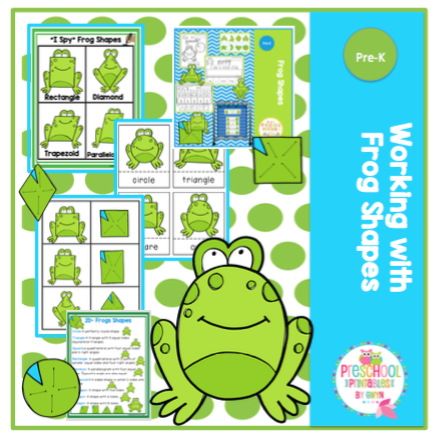 Working with Shapes - Frogs ~ Preschool Printables