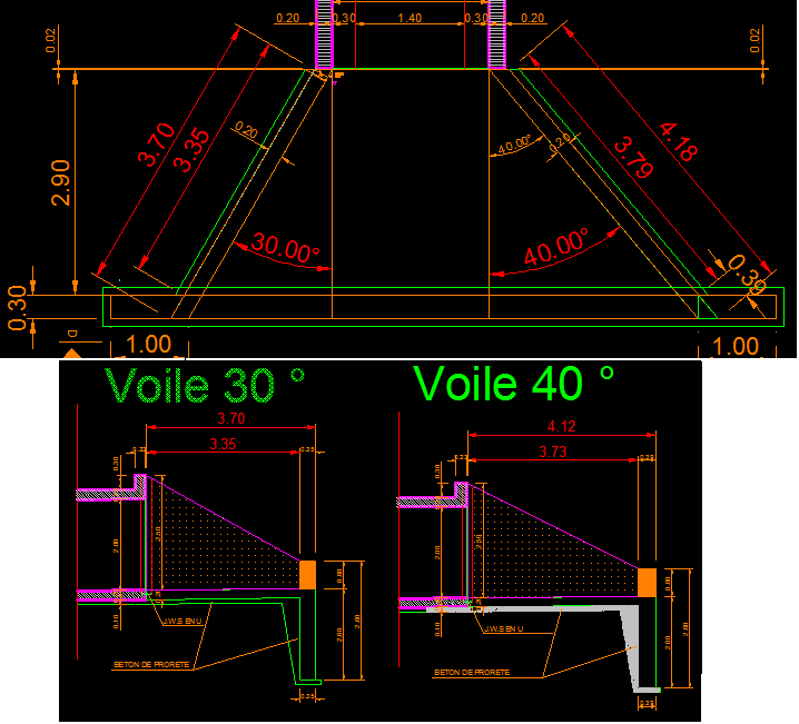 Génie Civil : Métré des Têtes des Dalots