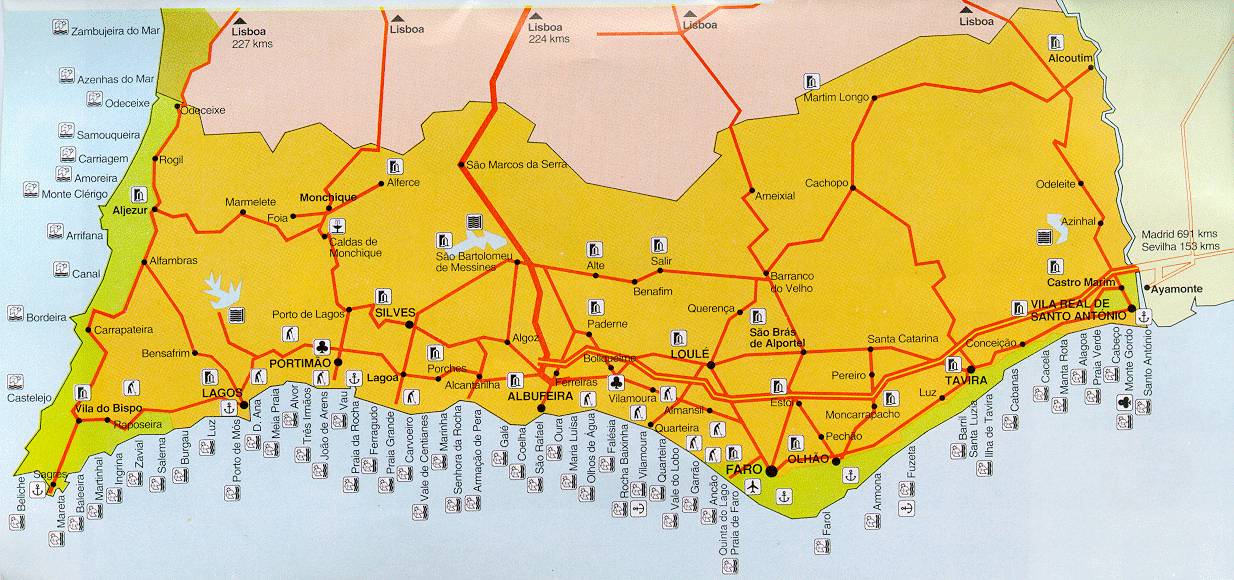 Blogue Geografia Nota 5: Mapa das praias do Algarve