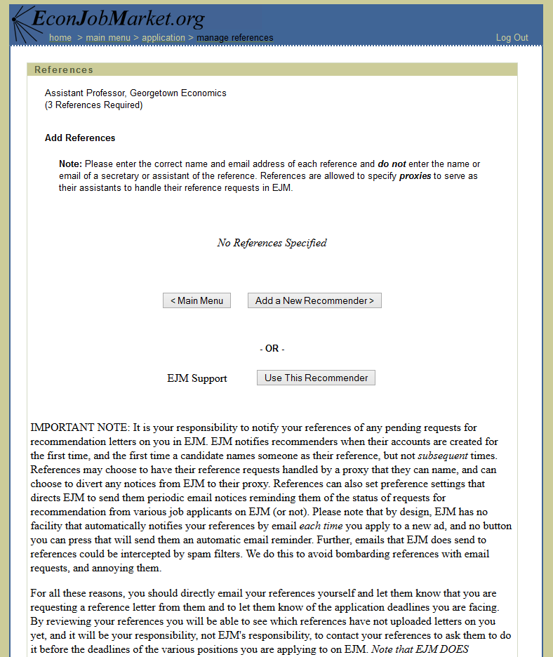 Econ Job Market Blog (occasional posts)