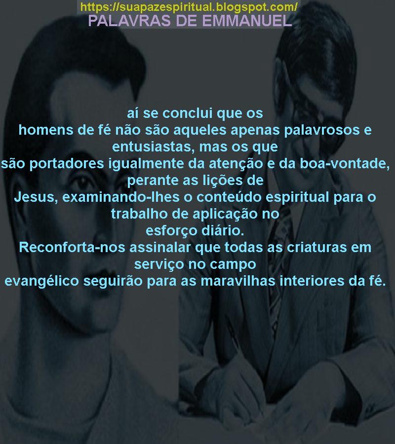 PALAVRAS DE EMMANUEL (86)HOMENS DE FE