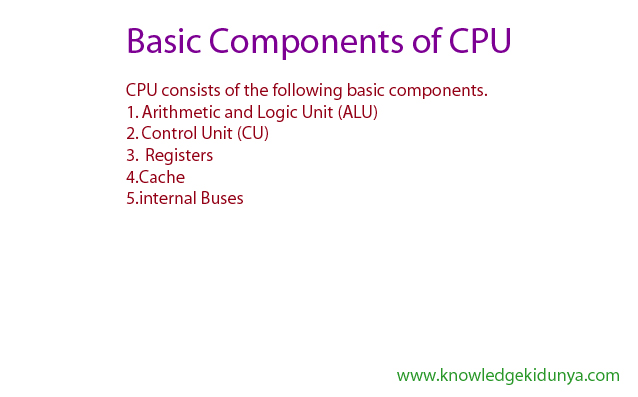 Basic Components of CPU (Central Processing Unit) - Computer Information