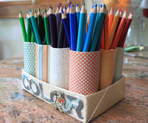 My Great Challenge: DIY Colored Pencil Organizer