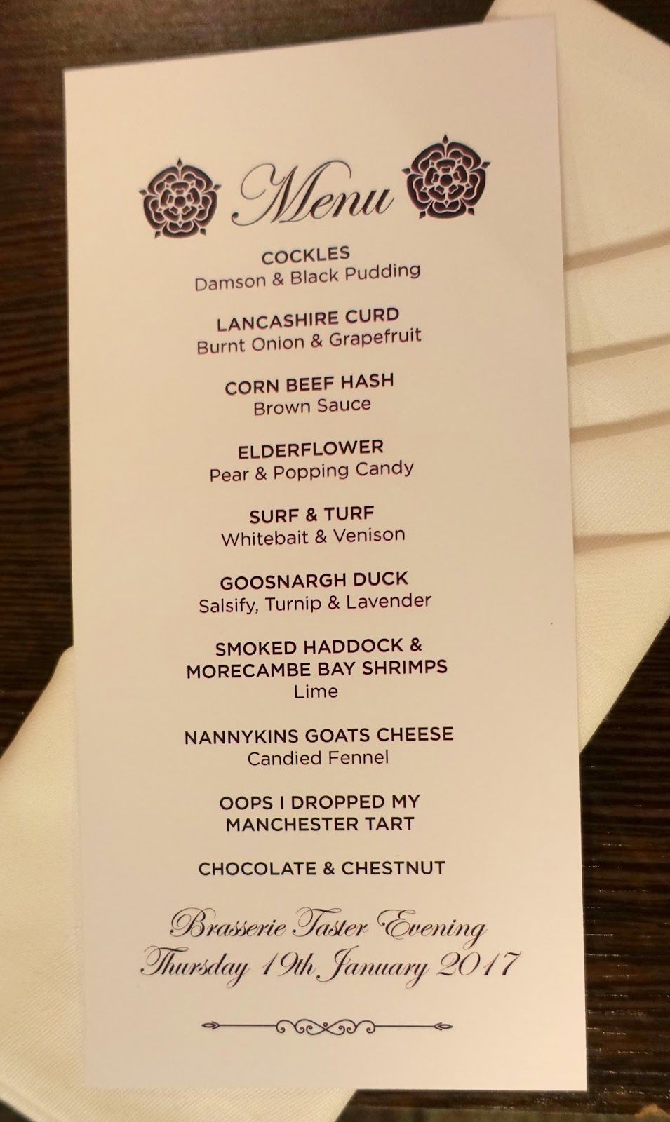 Lancashire Food: Mitton Hall Lancashire Taster Menu