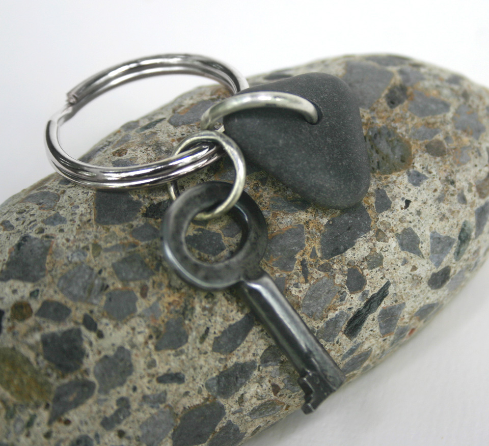 Seaglass and Beach Stone Key Rings | SToNZ
