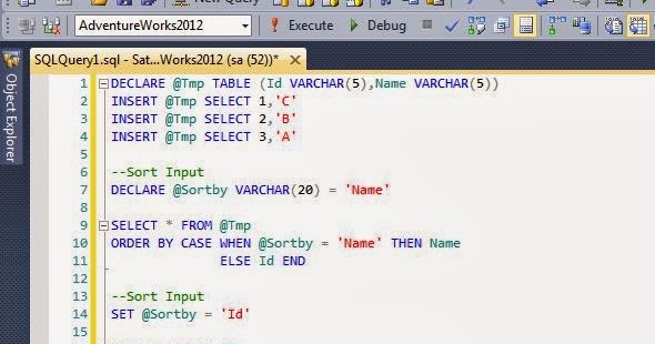 All about SQLServer: SQL Server - ORDER BY with CASE statement - Example