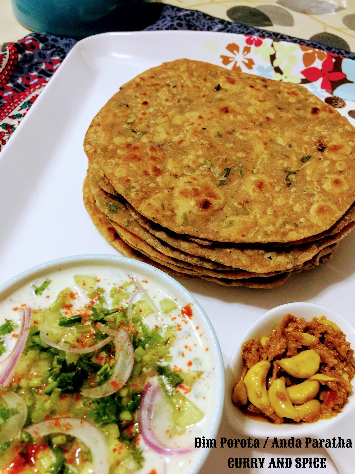 CURRY AND SPICE: DIM POROTA / ANDA PARATHA