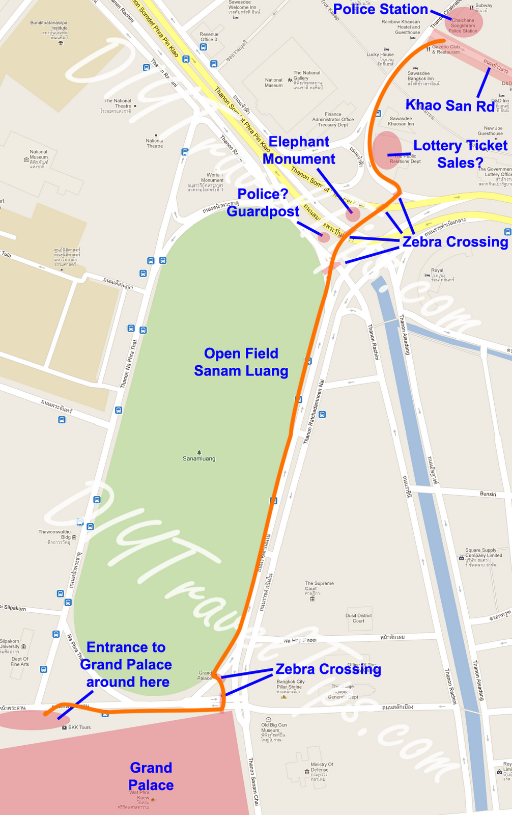 Half Day Itinerary For The Grand Palace Area From Khao San Road(Bangkok)