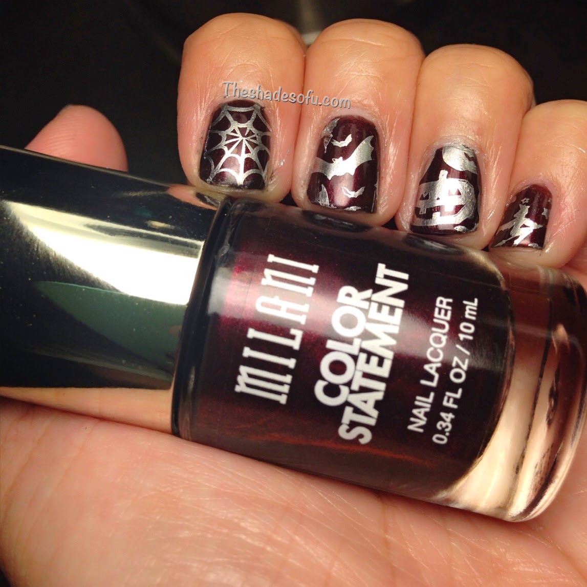 Milani Enchanted Garnet Halloween Themed Nails Swatches, Review - The ...