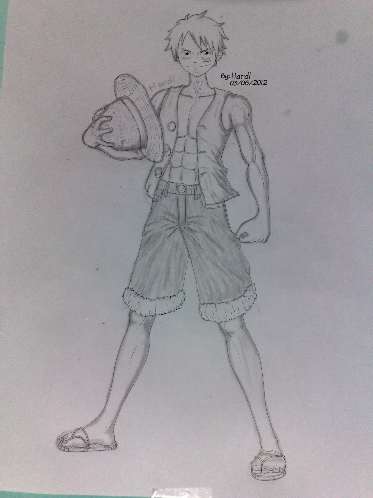 Hardi's Blog: How I Draw Monkey D Luffy (One Piece).