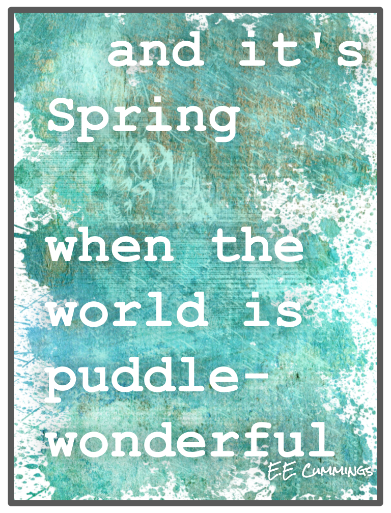 E.E. Cummings Poetry Printables for Spring