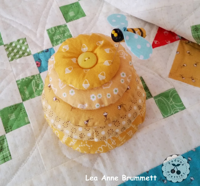 Podunk Pretties Quilting: ~ Bee Skep Pin Cushion
