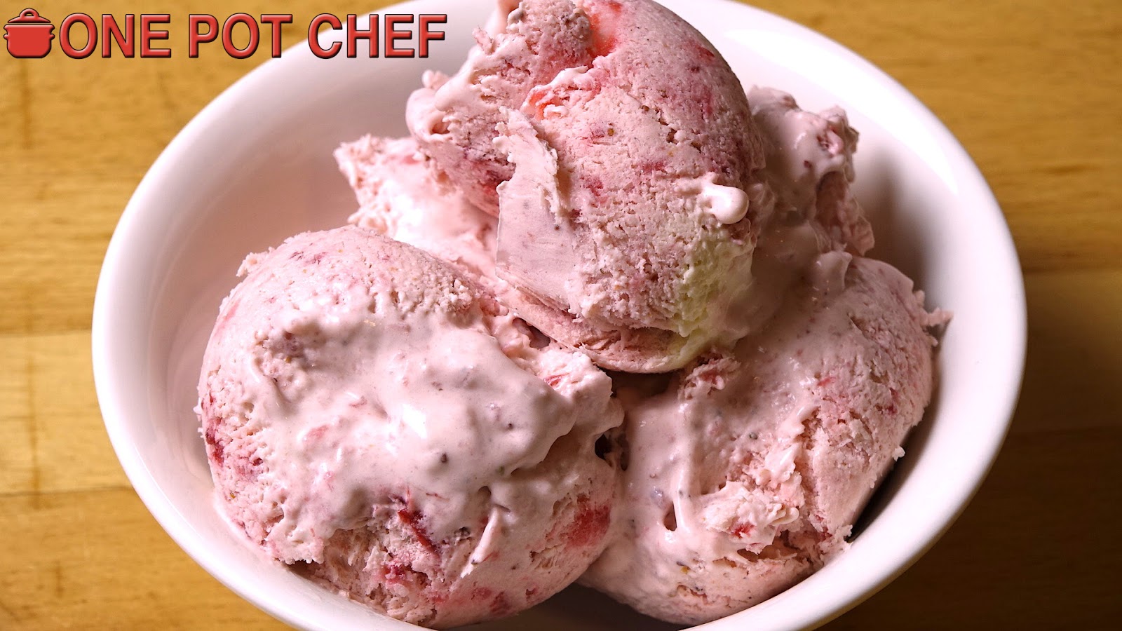 The One Pot Chef Show: Super Simple Strawberry Ice Cream | One Pot Chef
