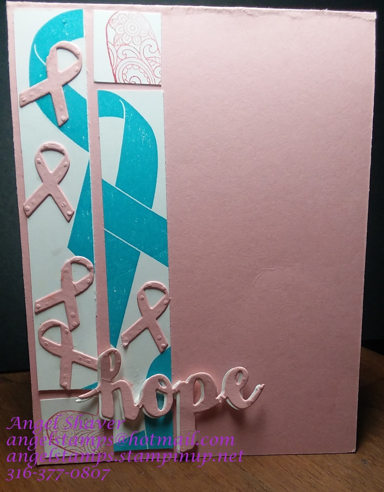 Angel Stamps: Ribbon of Courage Bundle used for FMS299 and CAS234