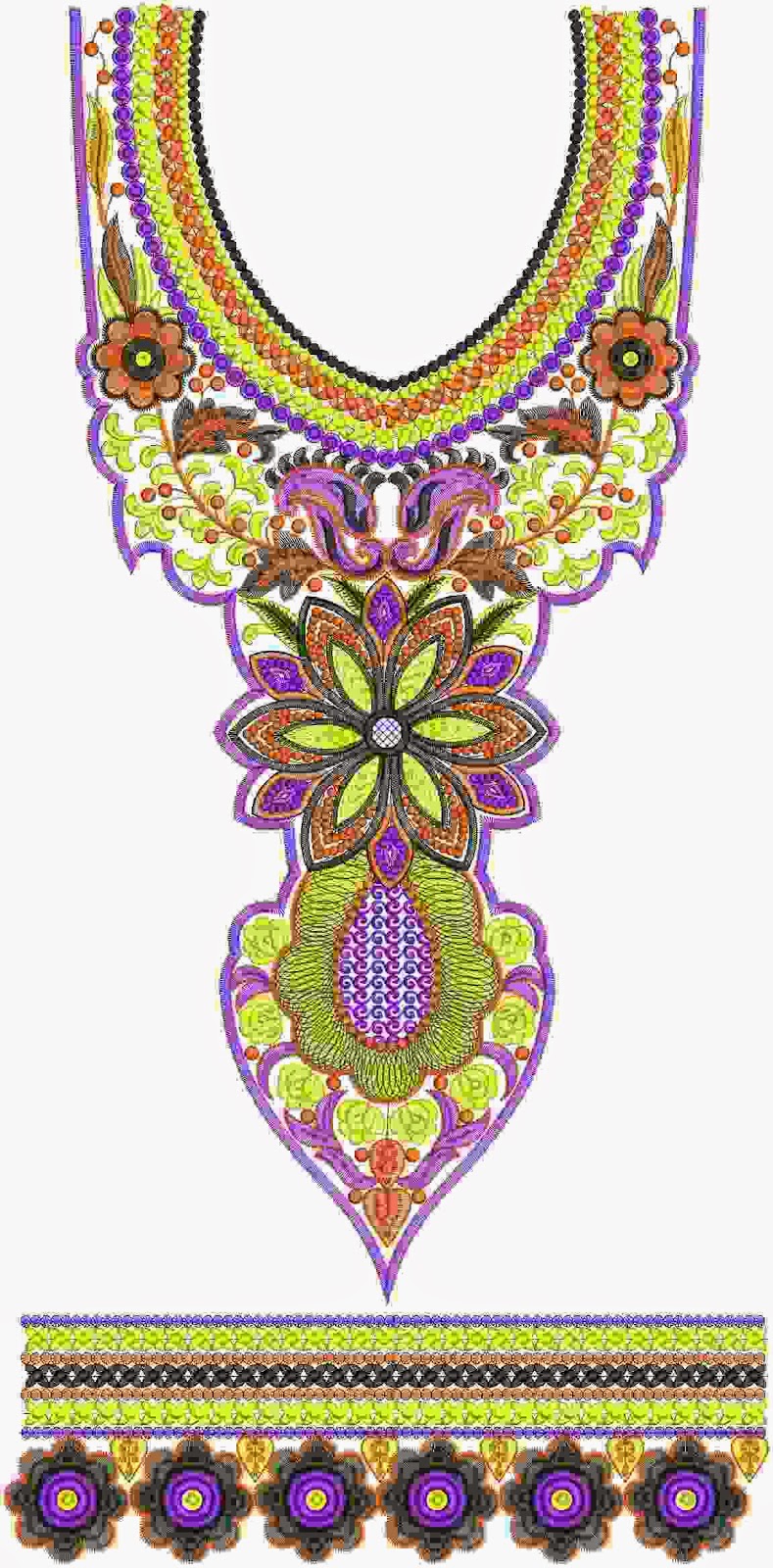 EmbDesignTube: Women Dresses Fine Embroidered Stitch Neck Designs