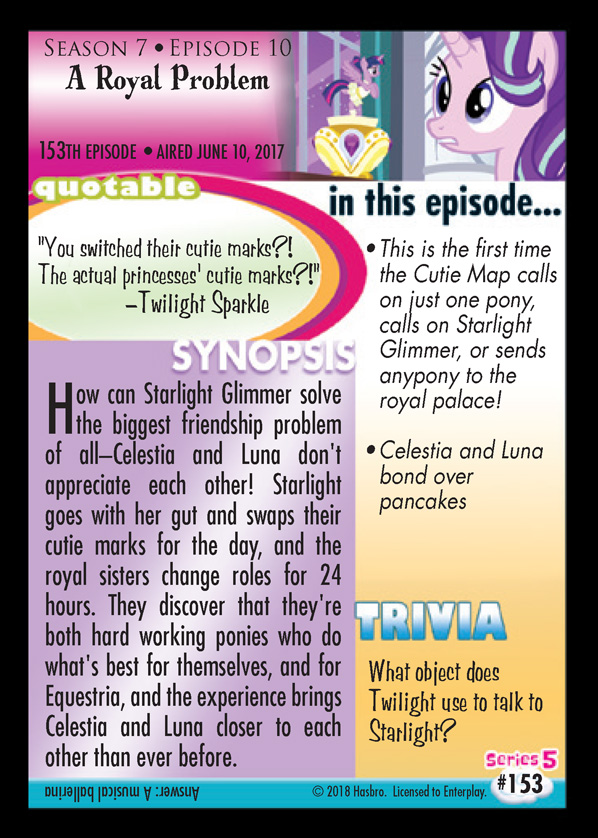 My Little Pony A Royal Problem Series 5 Trading Card | MLP Merch