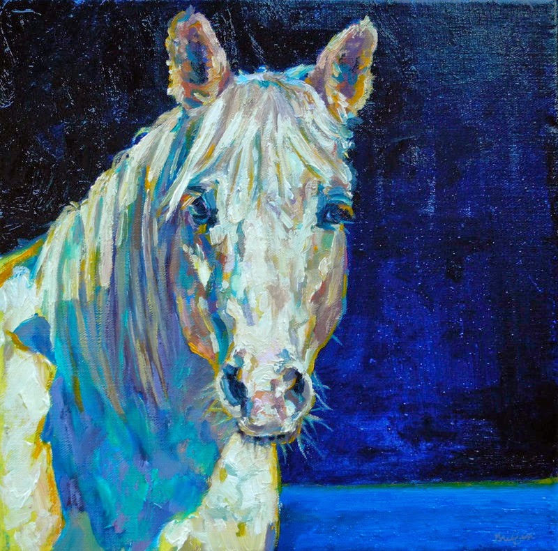 Colorful Contemporary Horse Art, Equine Painting "Midnight Ride" by ...