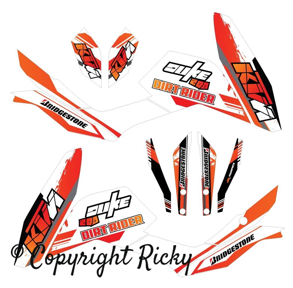 KTM Duke Custom Decals Graphics: New Custom Design Graphics KTM Duke ...