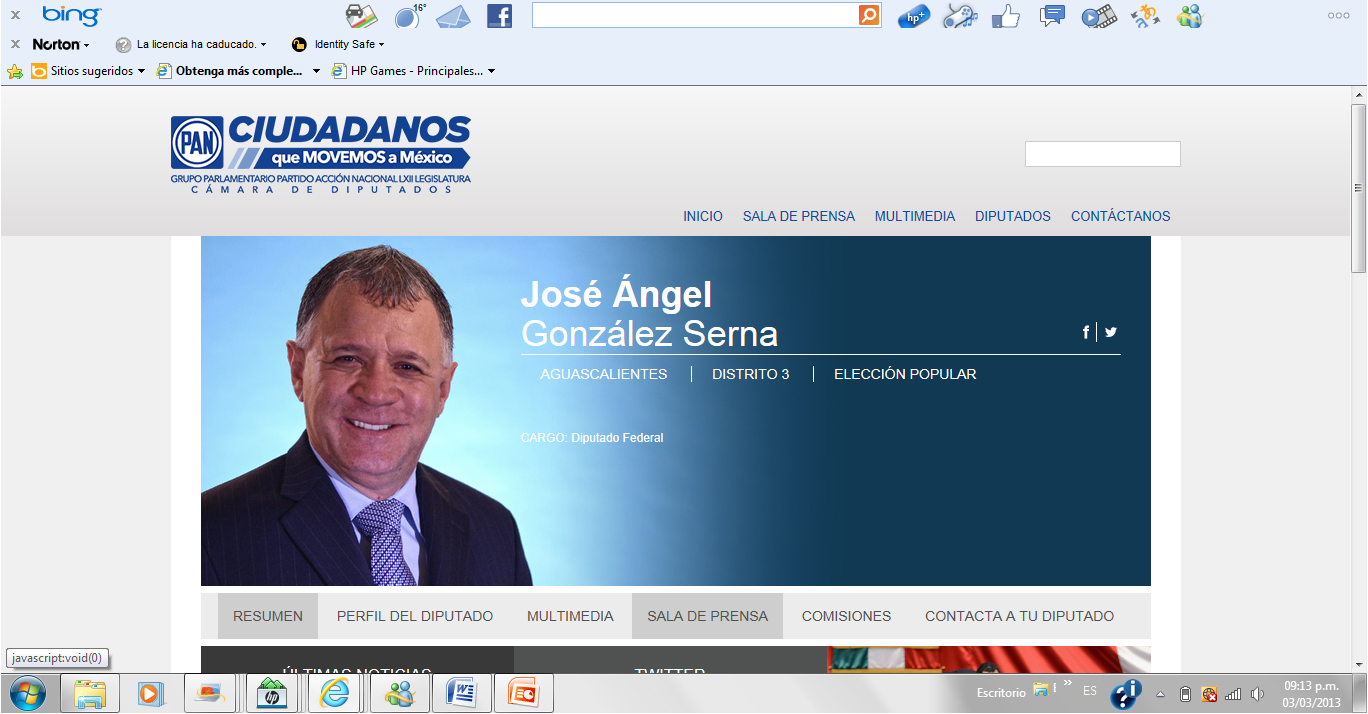El Blog del Dip. José Ángel González Serna