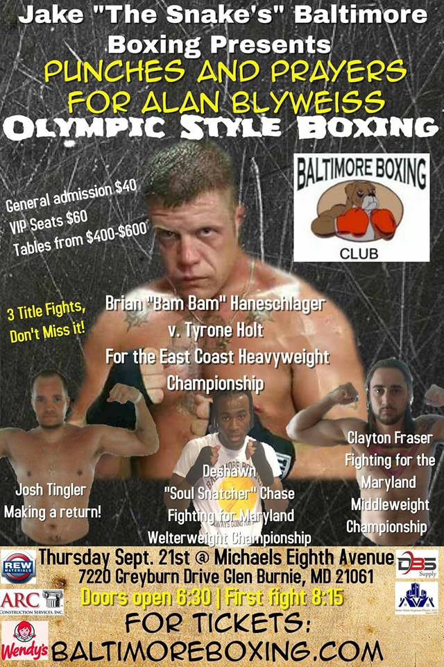 Boxing Along The Beltway: September 21st Card In Glen Burnie Raises ...