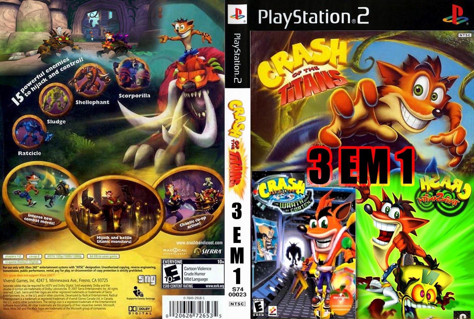 Bruxogames: crash 3 em 1