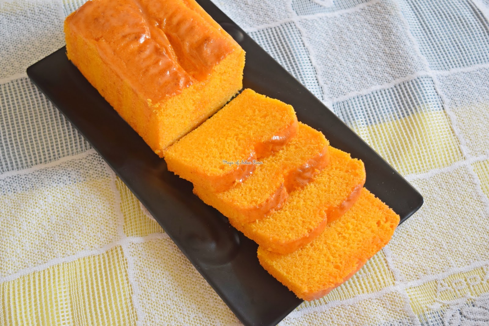 Cheesy Orange Tea Time Cake (Eggless) Recipe | Magic of Indian Rasoi