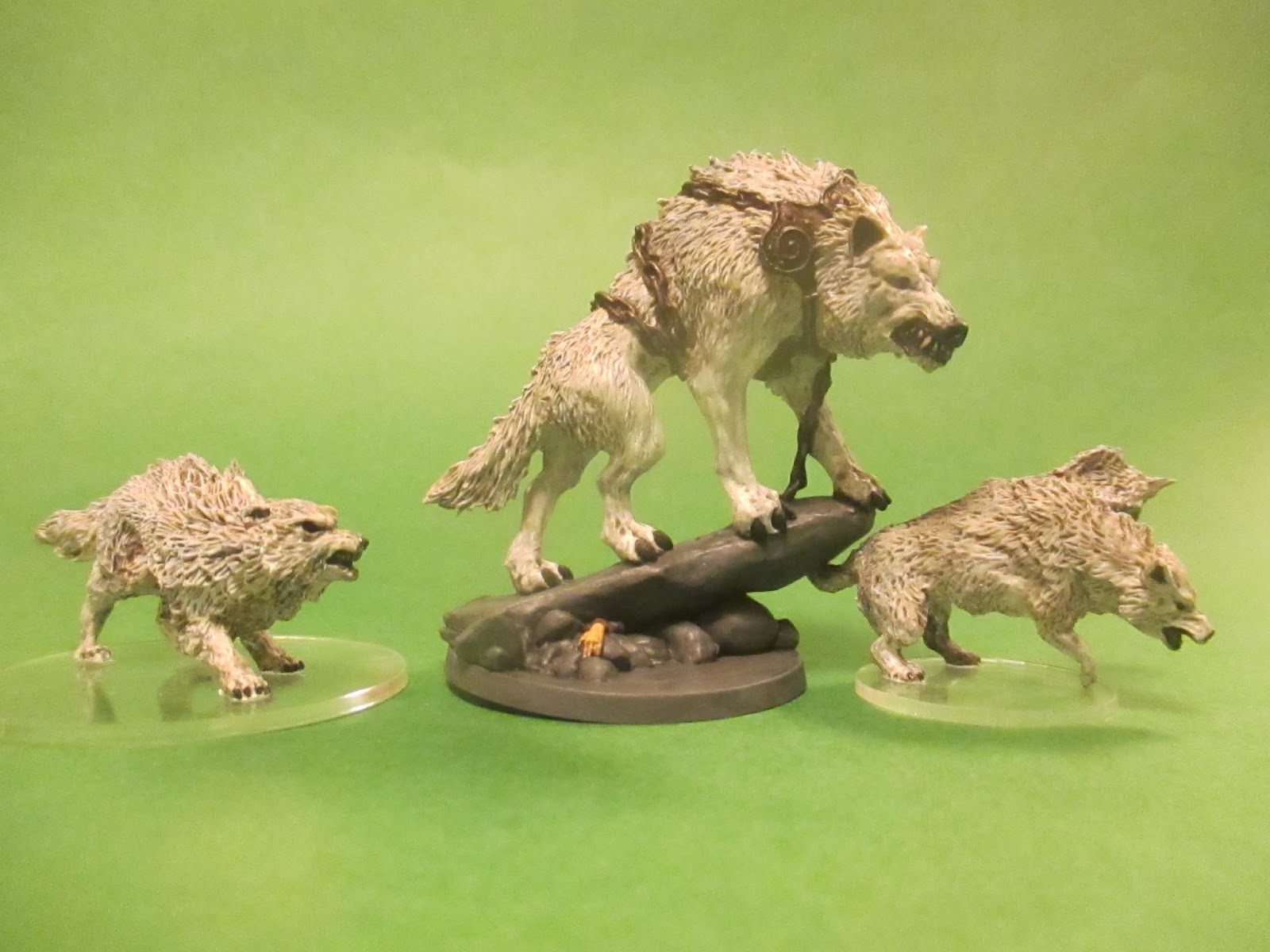 The Miniatures Man: Blood Rage: Fenrir and two Reaper Bones wolves