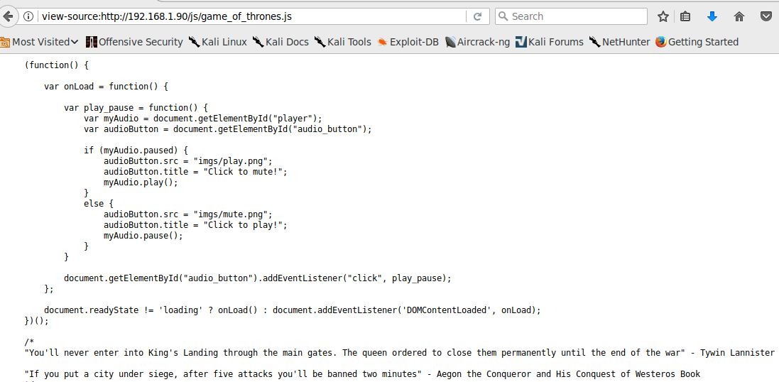 Choppy's Blog: Vulnhub Game Of Thrones 1 CTF VM Walkthrough