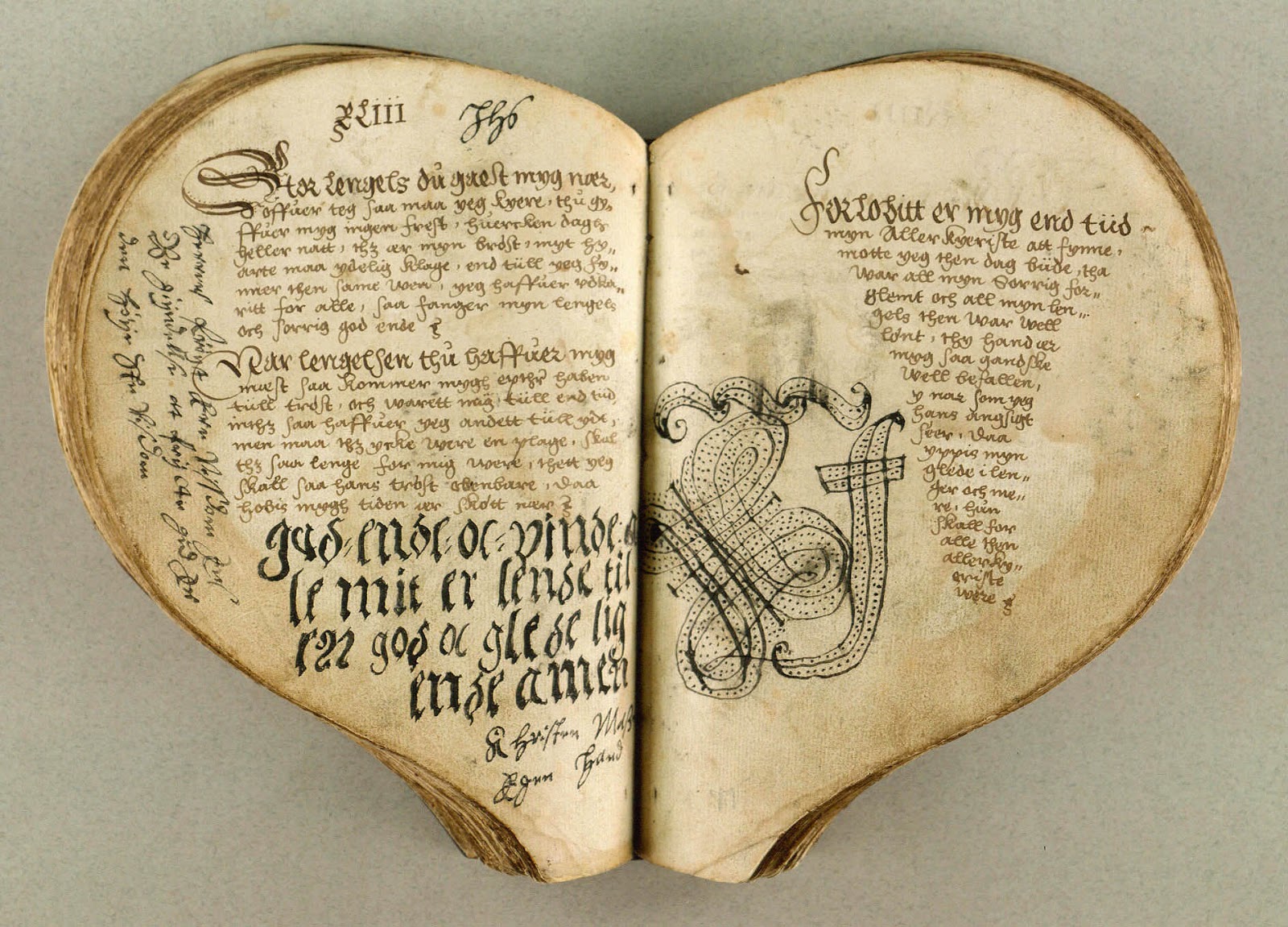 My Antique World: The Heart Book, Denmark 1550’s.