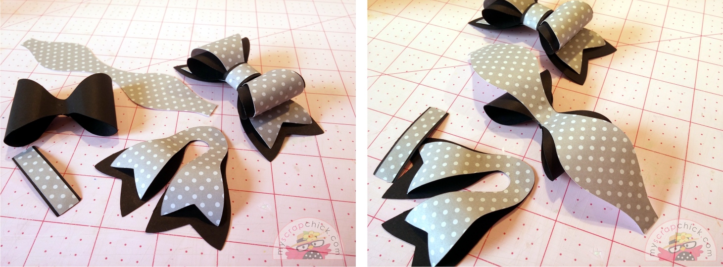 Paper Bow Layers in 3D - svg file tutorial - myscrapchick