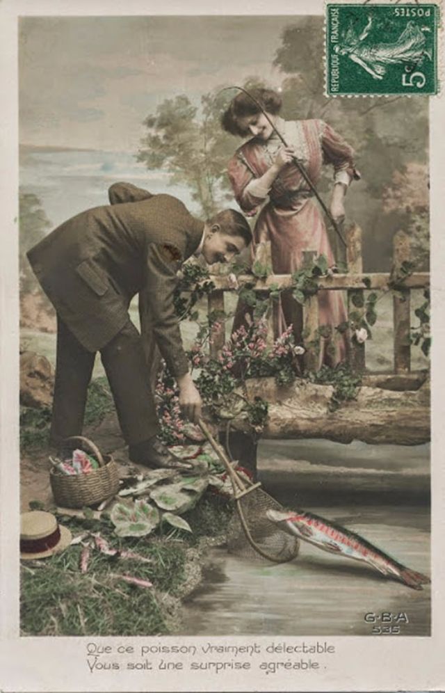 A Collection of 20 Hilarious Vintage French April Fools' Day Postcards ...