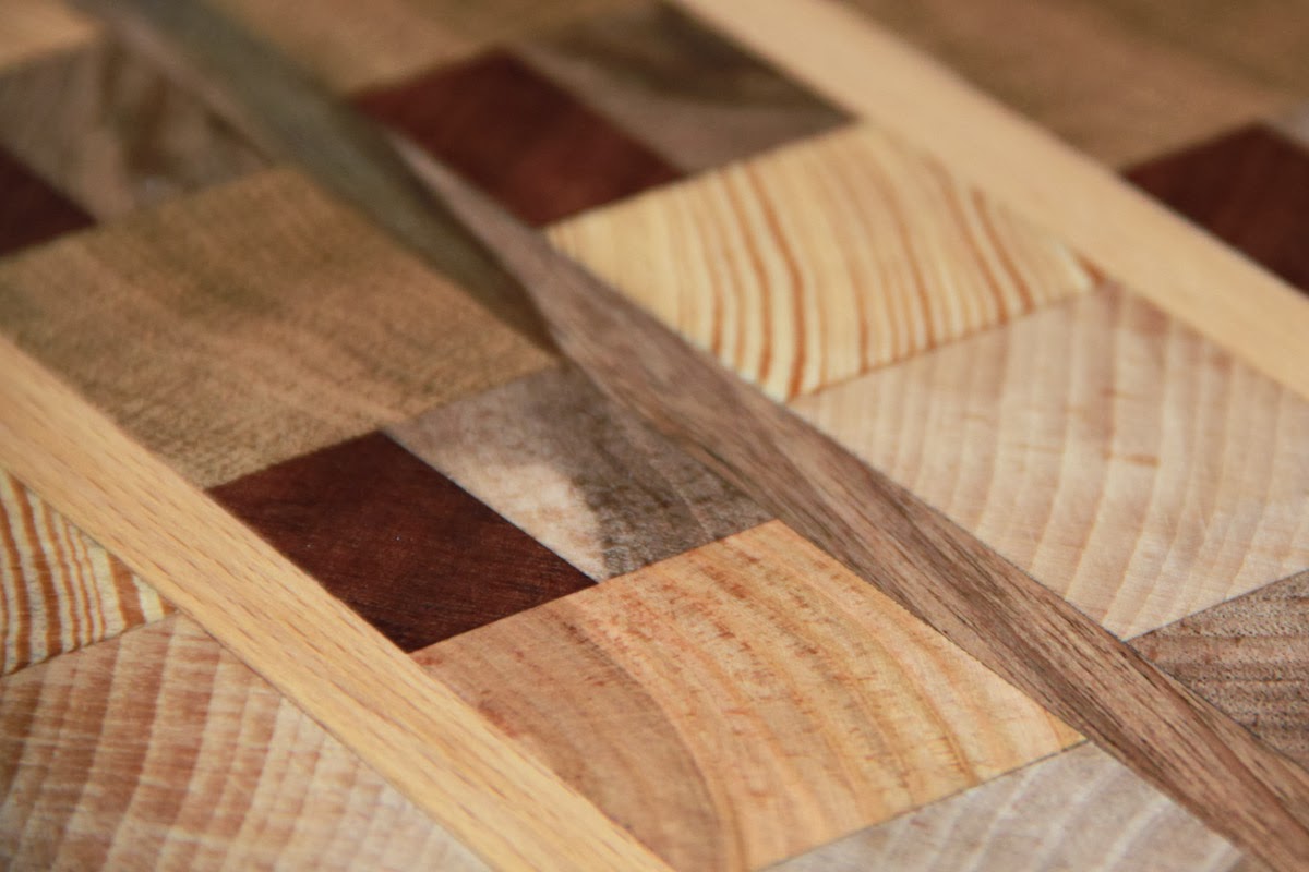 Marna workshop: Billot en bois de bout composé de 7 essences nobles