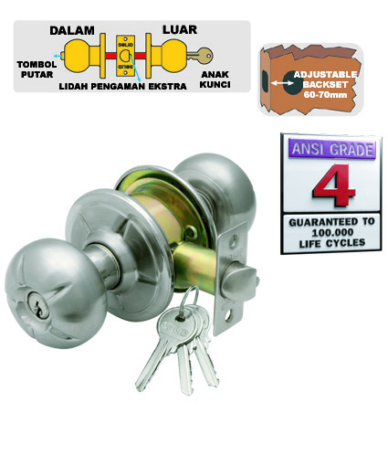 KUNCI SOLID-GRADINO: KATALOG KUNCI SOLID : CYLINDRICAL LOCK SET TYPE ...