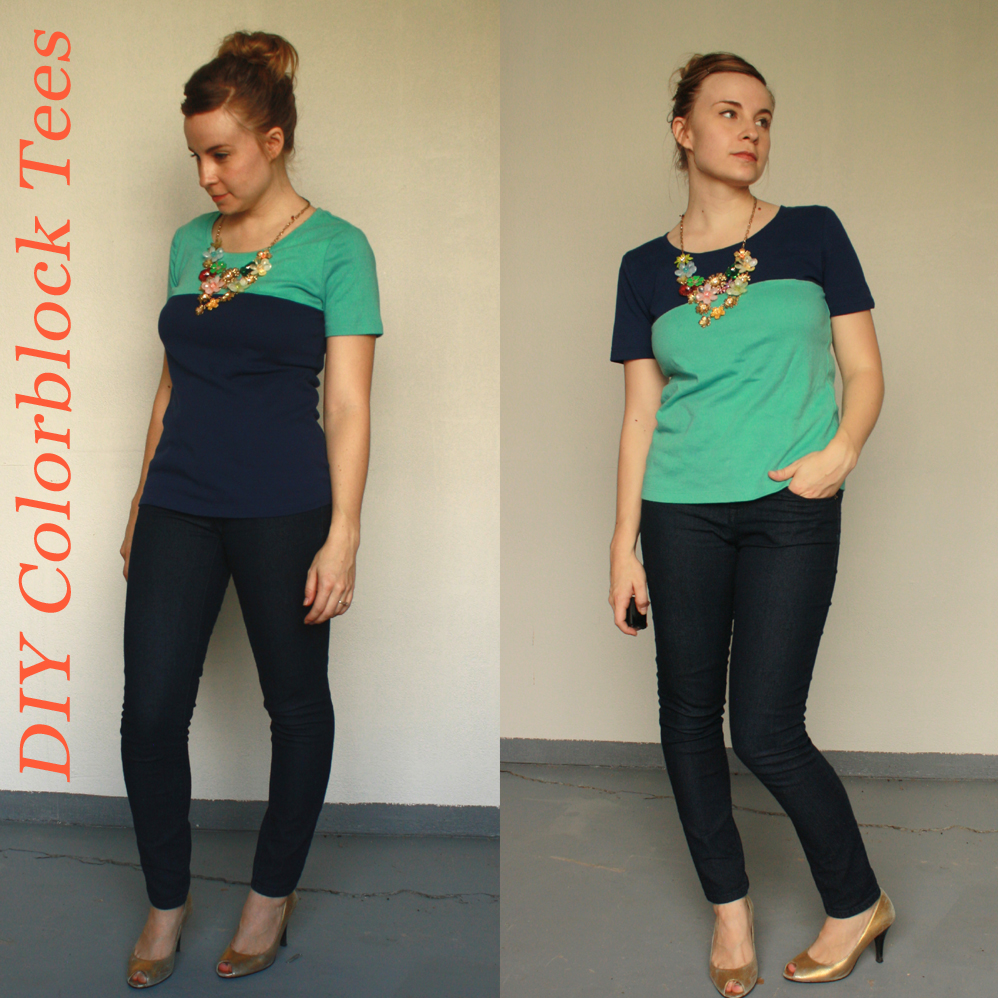Über Chic for Cheap: Refashion: DIY Color Block Tees