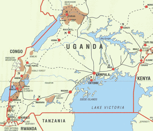 Mapas Geográficos de Uganda - Geografia Total™
