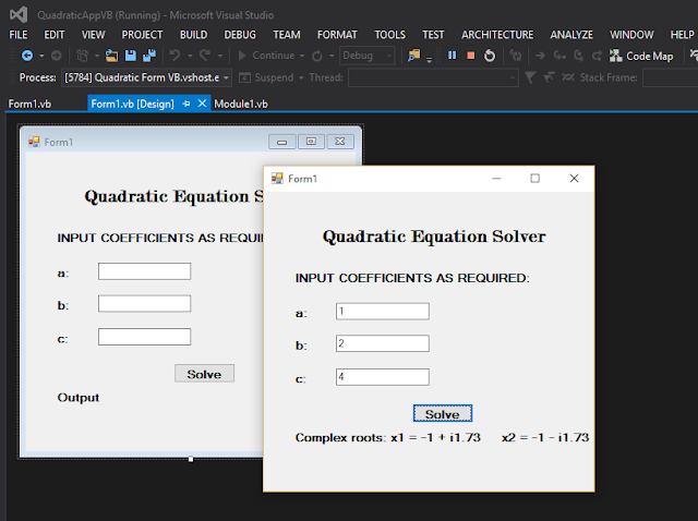 C Programming Is Fun QUADRATIC EQUATION ROOT CALCULATOR WITH COMPLEX ROOT ON VISUAL BASIC Part c-programming-is-fun-quadratic-equation-root-calculator-with-complex-root-on-visual-basic-part