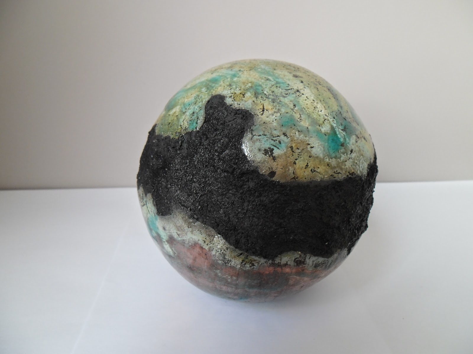 Les Raku et Peintures de Chris: Sphère raku