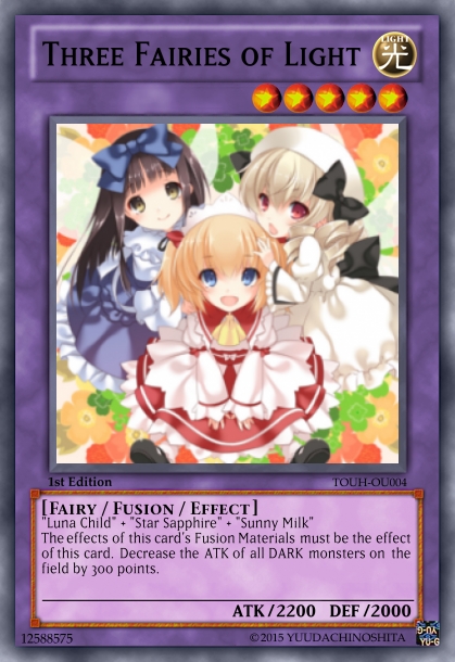 Fanmade Yu-Gi-Oh! card: [F] Three Fairies of Light