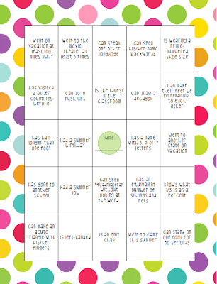 Math-n-spire: Getting to know you {Scavenger Hunt}