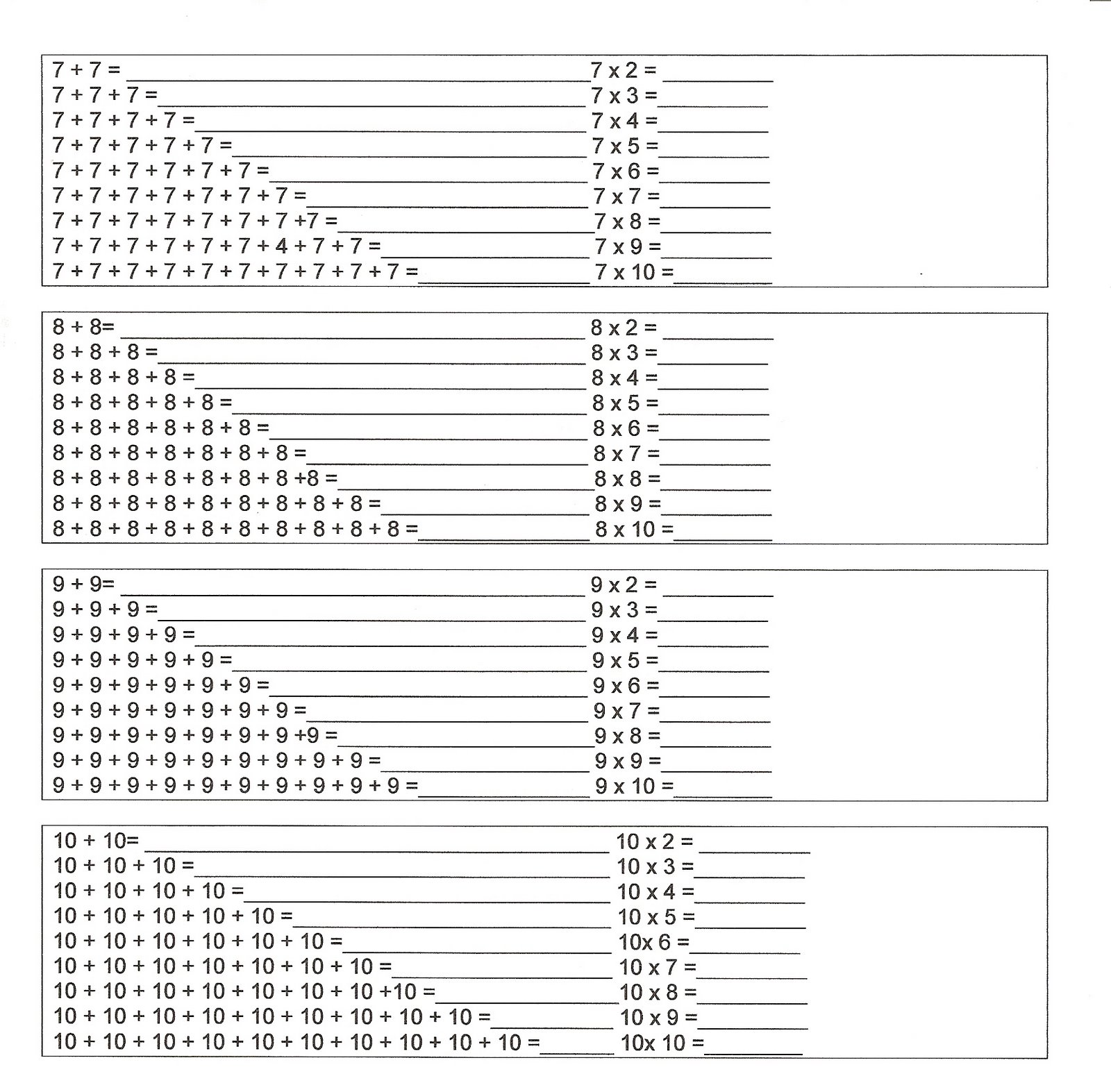 Blog Cantinho da Déia: Tabuada