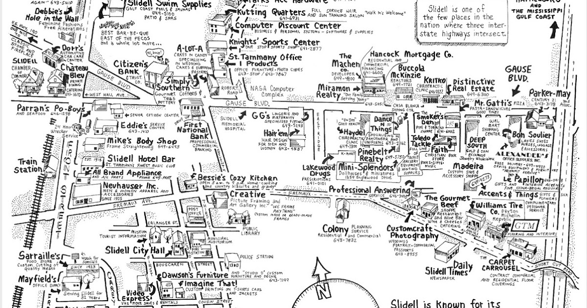 Tammany Family: Slidell Map - 1985