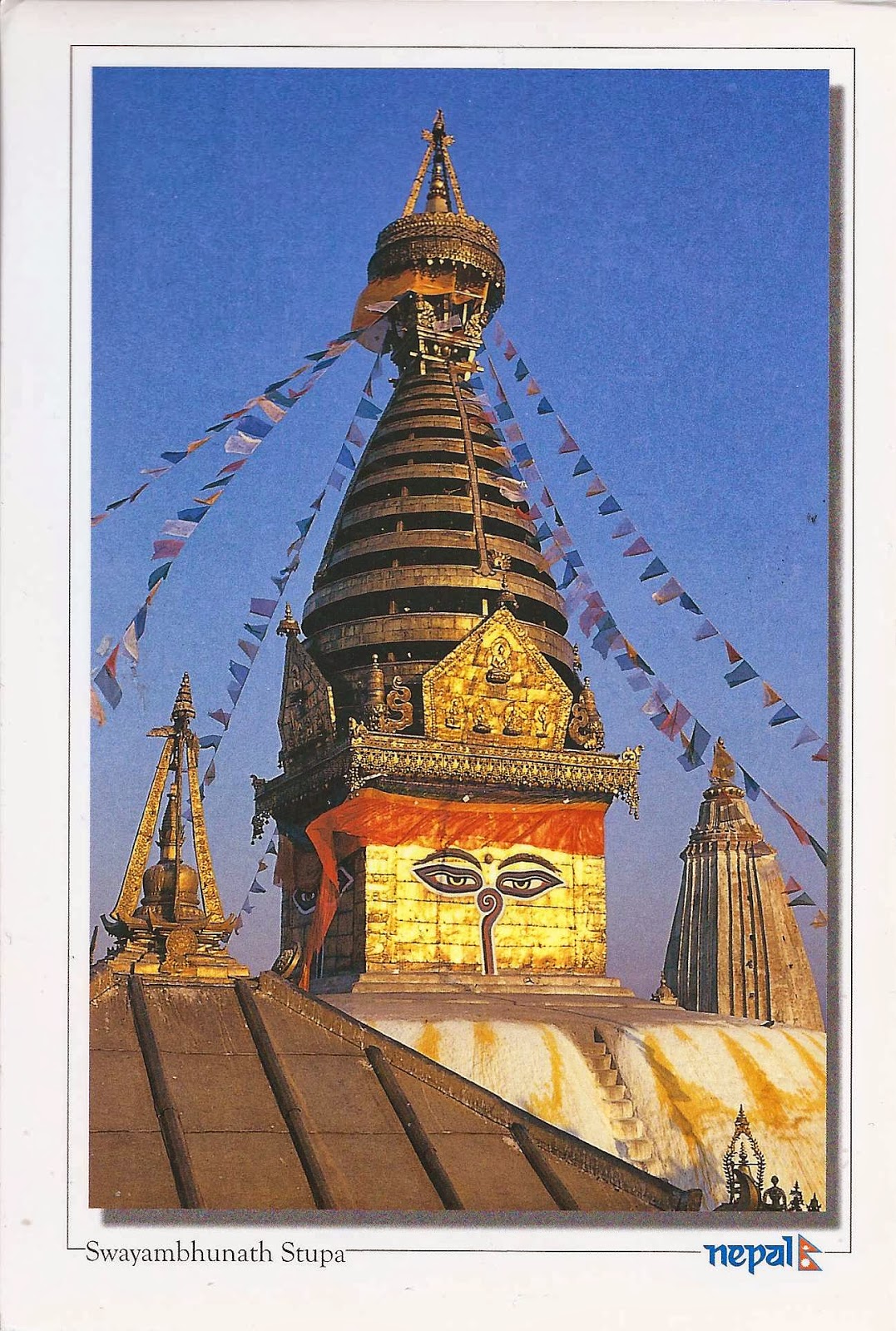 A Journey of Postcards: Swayambhunath Stupa | The Monkey Temple, Kathmandu