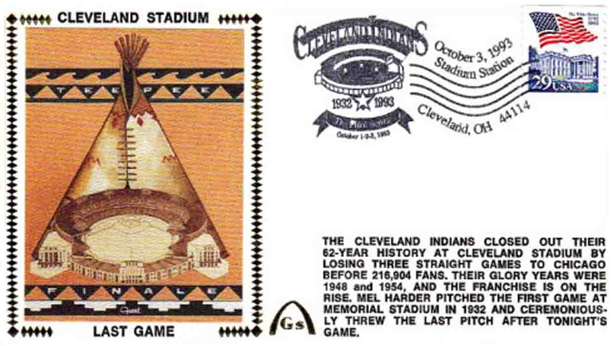 Baseball Stamps & Postmarks: Cleveland Indians